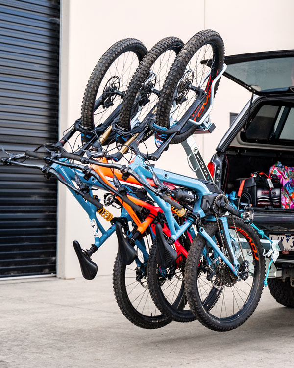 Most Advanced Hitch Mounted Vertical Bike Rack | Single Trail