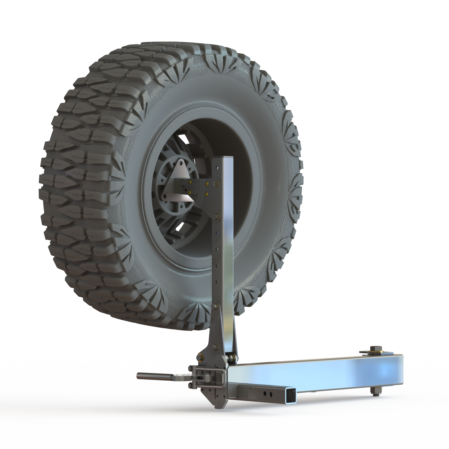 Swinging Wheel Carrier - Single Trail Rack