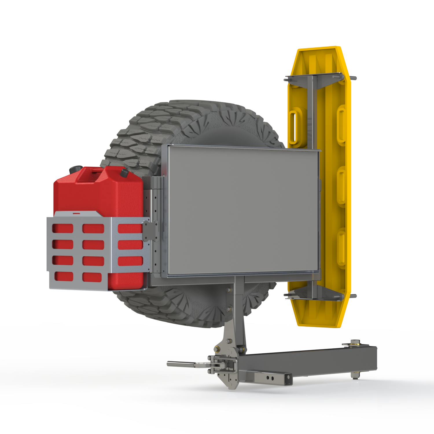 Swinging Wheel Carrier - Single Trail Rack