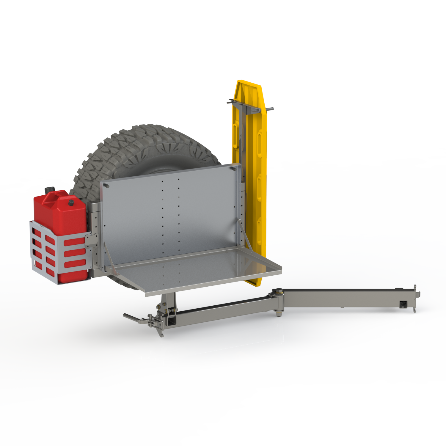 Swinging Wheel Carrier - Single Trail Rack