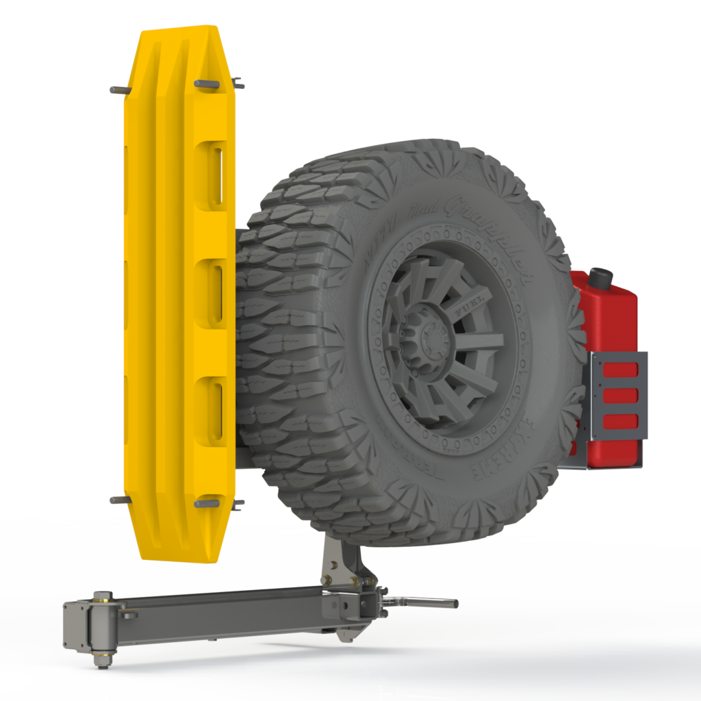 Swinging Wheel Carrier - Single Trail Rack