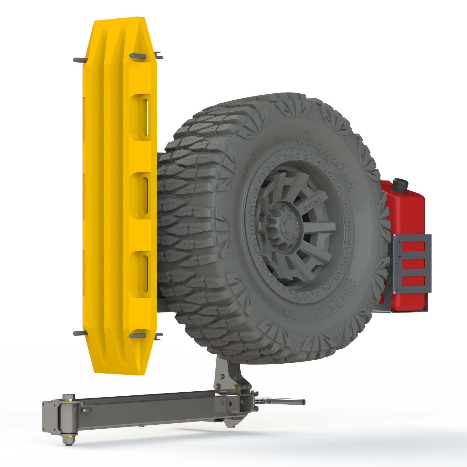 Swinging Wheel Carrier - Single Trail Rack