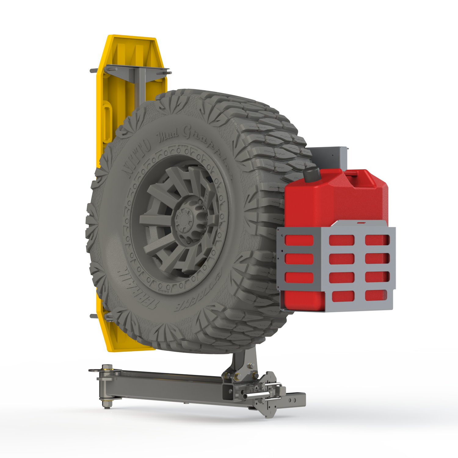 Swinging Wheel Carrier - Single Trail Rack