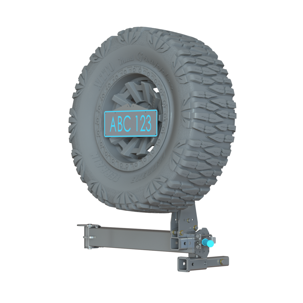 Swinging Wheel Carrier - Single Trail Rack