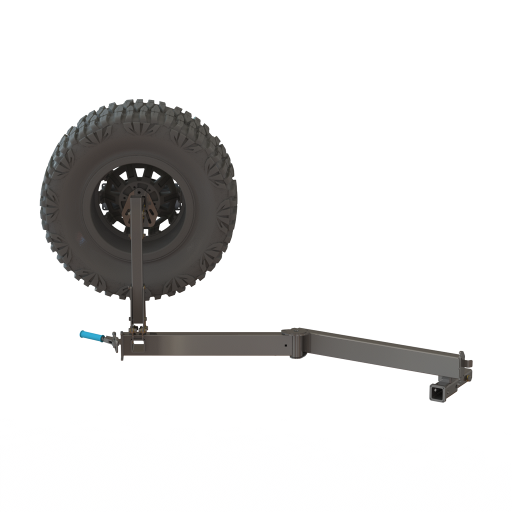 Swinging Wheel Carrier - Single Trail Rack
